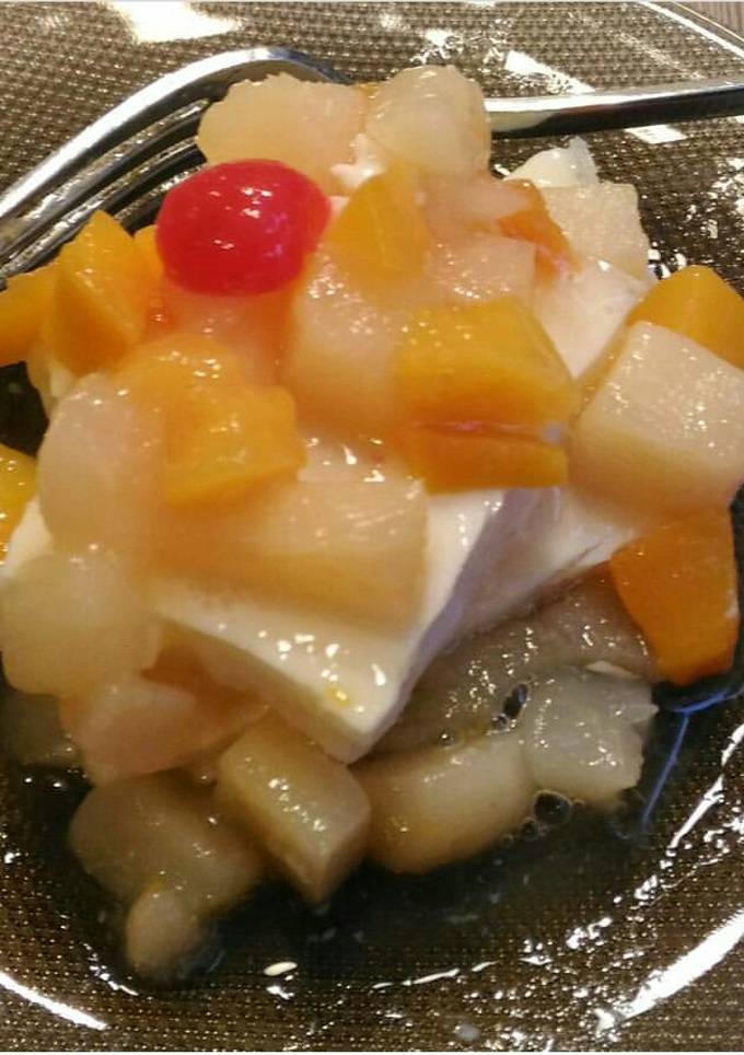 Resep Pudding Almond Susu topping fruit cocktail oleh Finny Puspitasari ...