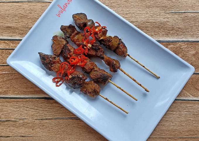 Resep Sate Ati Ampela oleh Wulandari - Cookpad