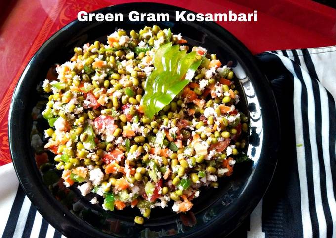 Green Gram Kosambari Recipe by Kavita R - Cookpad