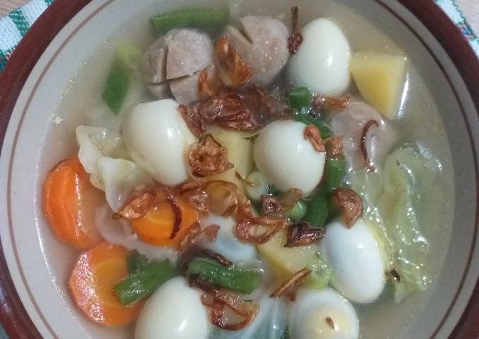 Resep Sop Telur Puyuh Baso oleh Idha Rosi - Cookpad