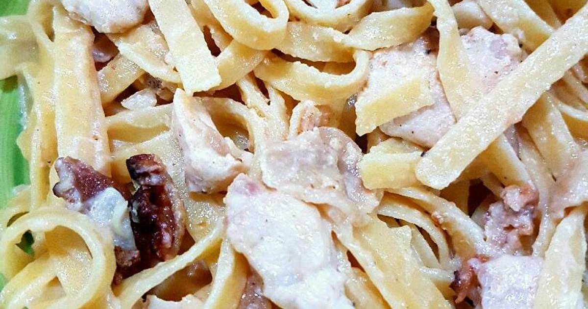 Chicken Bacon Florentine (Fettucine) Recipe by bemski - Cookpad