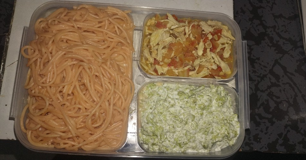Spaghetti🍝Con Crema De Chipotle, Pollo A La Mexicana 🇲🇽 Y Brócolies Con ...