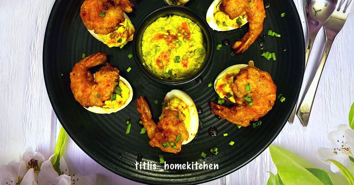 Crispy Prawn Deviled Egg Bites Recipe by ayndrila dutta - Cookpad