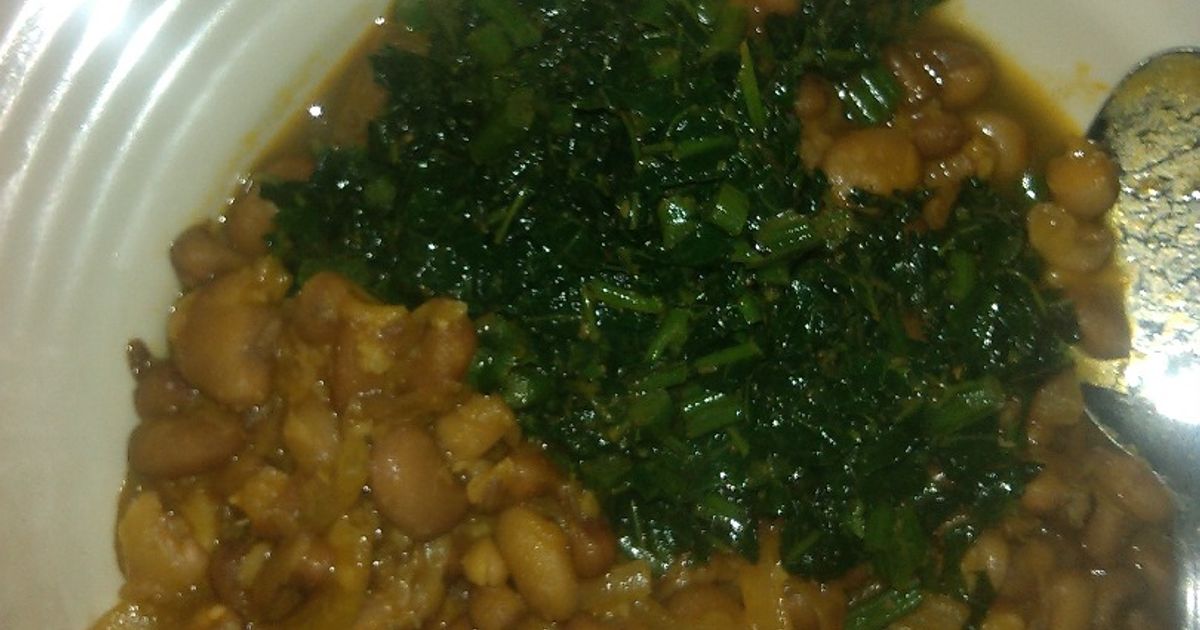 Joloff Beans With Green Leaf Stew Recipe by Bernice Dakwal - Cookpad
