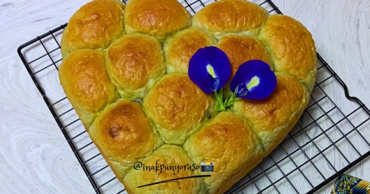 Resep Roti Sobek Nasi Bunga Telang Egless Super Lembut👍 oleh Oktaviani ...