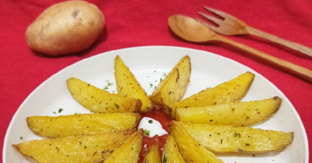 Resep 147. Potato Wedges Teflon oleh Bunna💜 - Cookpad