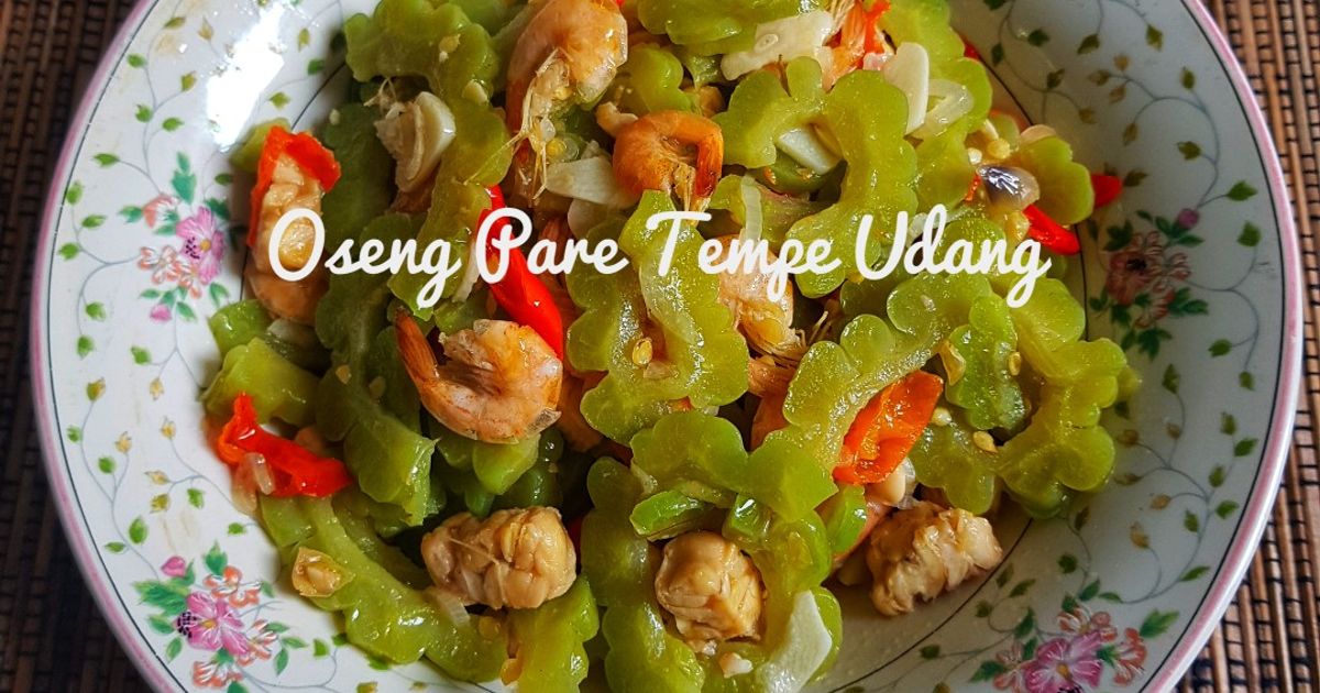 Resep sayur pare tempe udang rumahan enak dan mudah - Cookpad