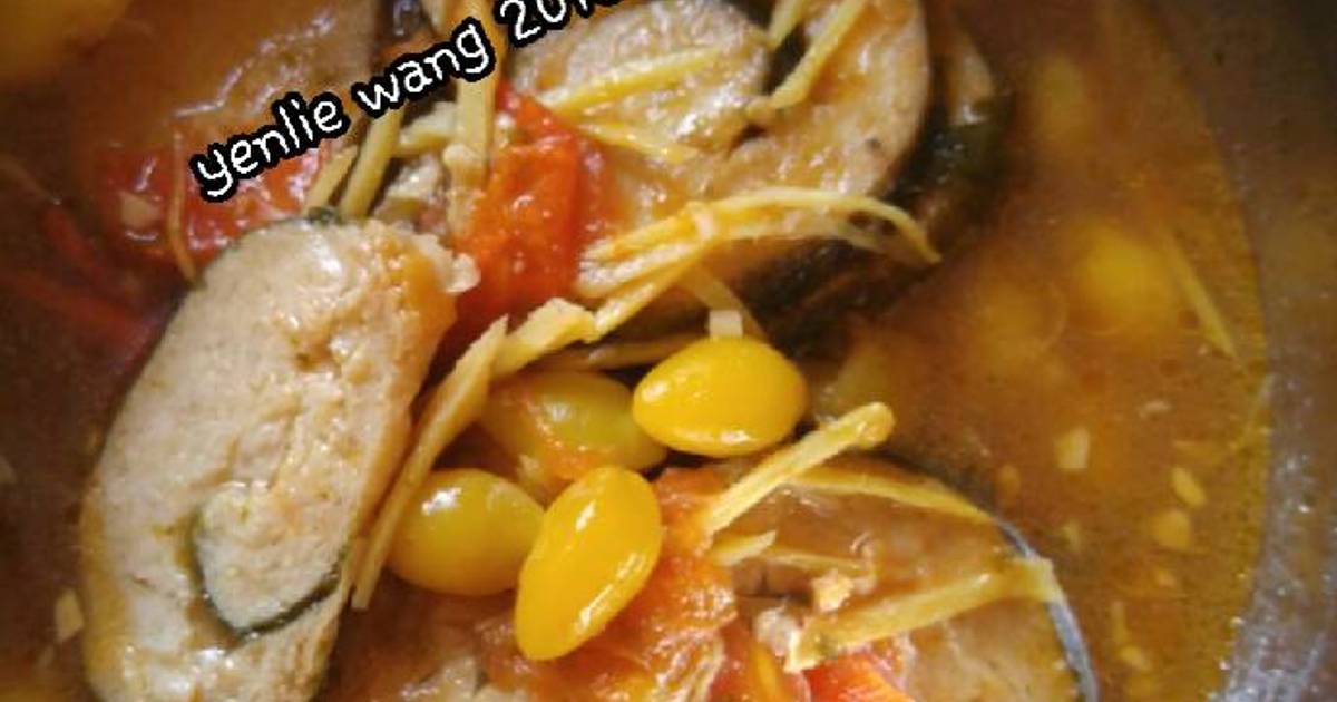 Resep Ikan jahe plus ginkgo (vegan) oleh Yenlie Wang - Cookpad