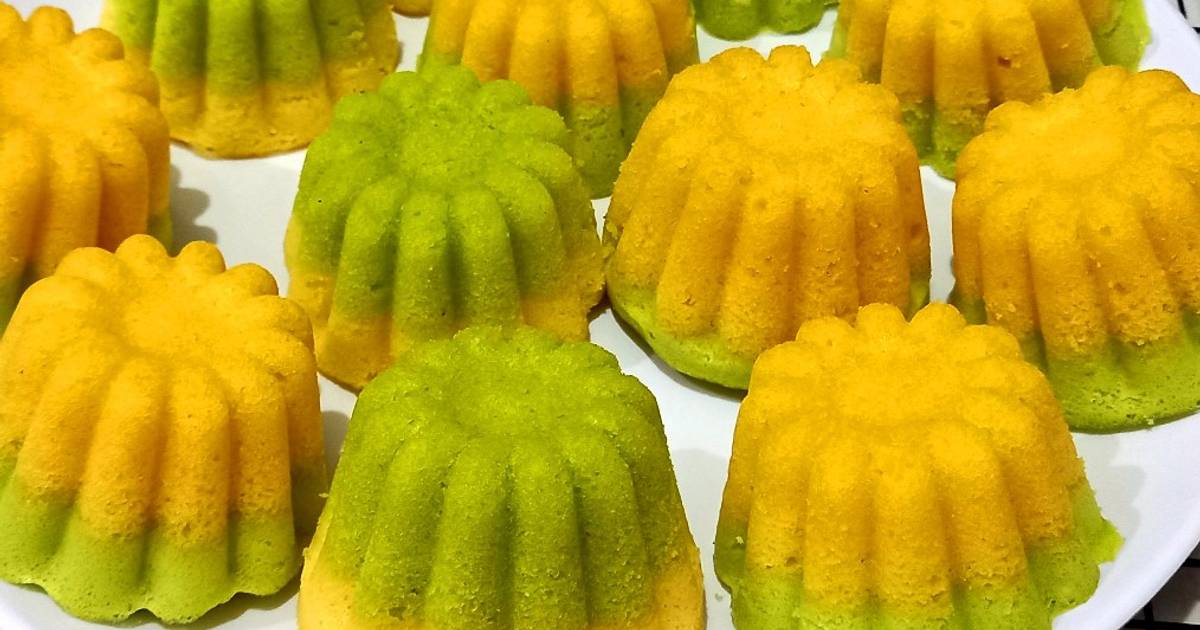 Resep *BOLU SUSU LABU KUNING LAPIS PANDAN* oleh CikGu Er - Cookpad