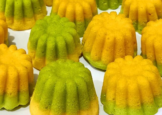 Resep *BOLU SUSU LABU KUNING LAPIS PANDAN* oleh CikGu Er - Cookpad