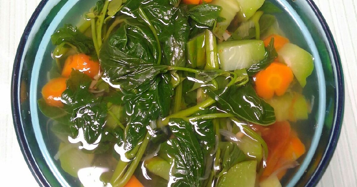 Resep Sayur Bening Daun Ubi Jalar Plus Plus oleh Whila - Cookpad