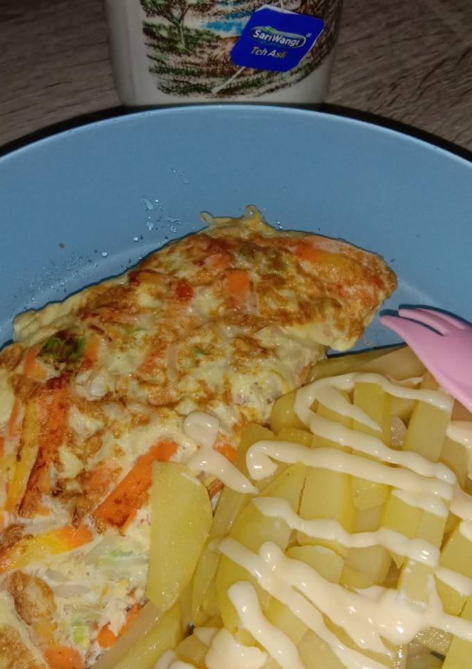 Resep Omlete telur sayur simple sehat menu sarapan pagi oleh ...