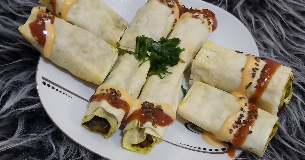 طرز تهیه سمبوسه رولی با خمیر یوفکا (وگن) ساده و خوشمزه توسط amir hosein ...