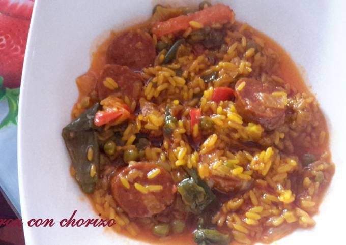 Arroz con chorizo Receta de Ana Viso- Cookpad
