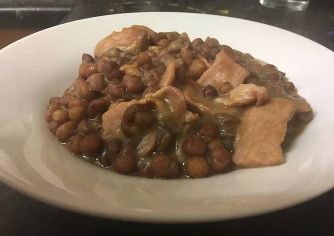 Gray Peas (Pays) and Bacon Recipe by Ed Robinson - Cookpad