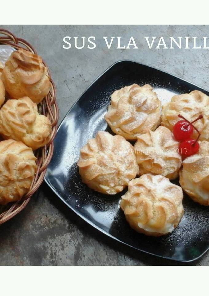Resep Sus Vla Vanilla (choux pastry / cream puff) oleh VIRGINIA ARDA ...