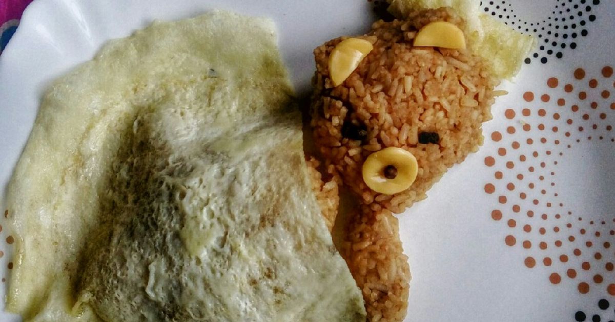 Sleeping Rice Bear With An Egg Blanket Recipe by Rimpa Bose Deb - Cookpad