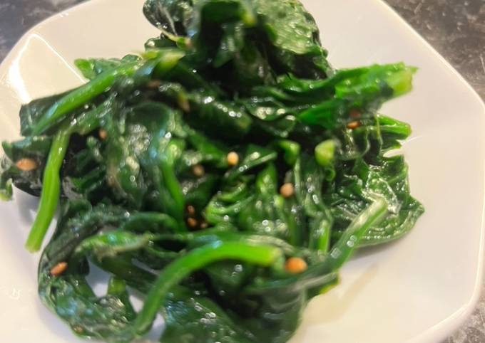 Namul spinach - Korean side dish Recipe by Nami - Cookpad