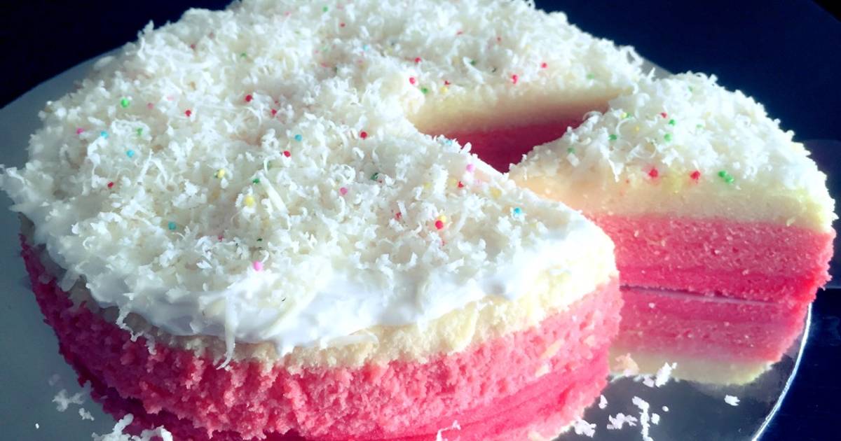 Resep Strawberry milk cake (kukus) oleh Riana Adr - Cookpad