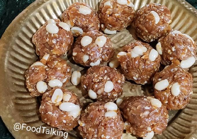 Red Chuda Mixed Ladoos Recipe by Dr.Madhumita Mishra - Cookpad