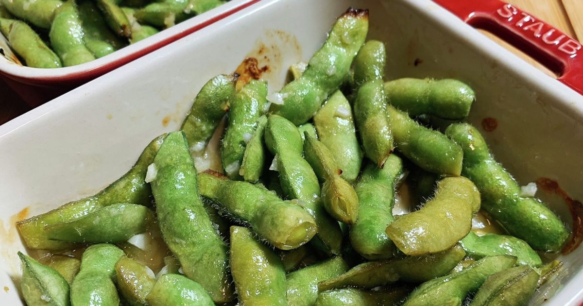 Roasted Edamame With Balsamic Garlic Flavor Recipe By なまら十勝野