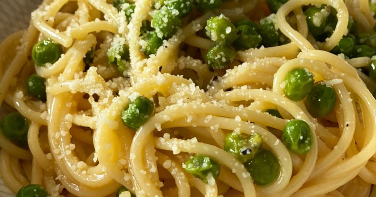Vegetarian Carbonara With Peas Recipe By Flavia Giordano