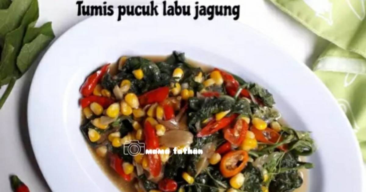 Resep Tumis pucuk labu jagung oleh Mama fathan - Cookpad