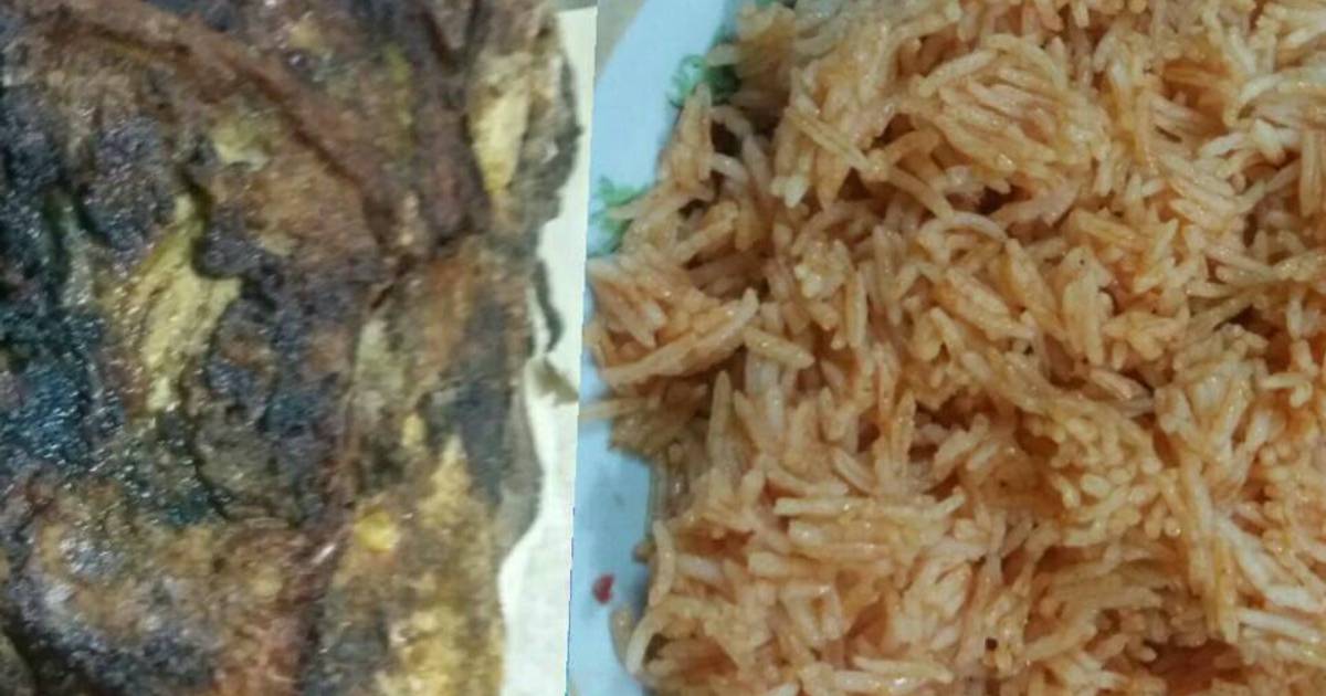 طريقة عمل رز احمر +سمك مقلي على اصولها بطريقة سهلة وسريعة من مطبخ شهوده ...