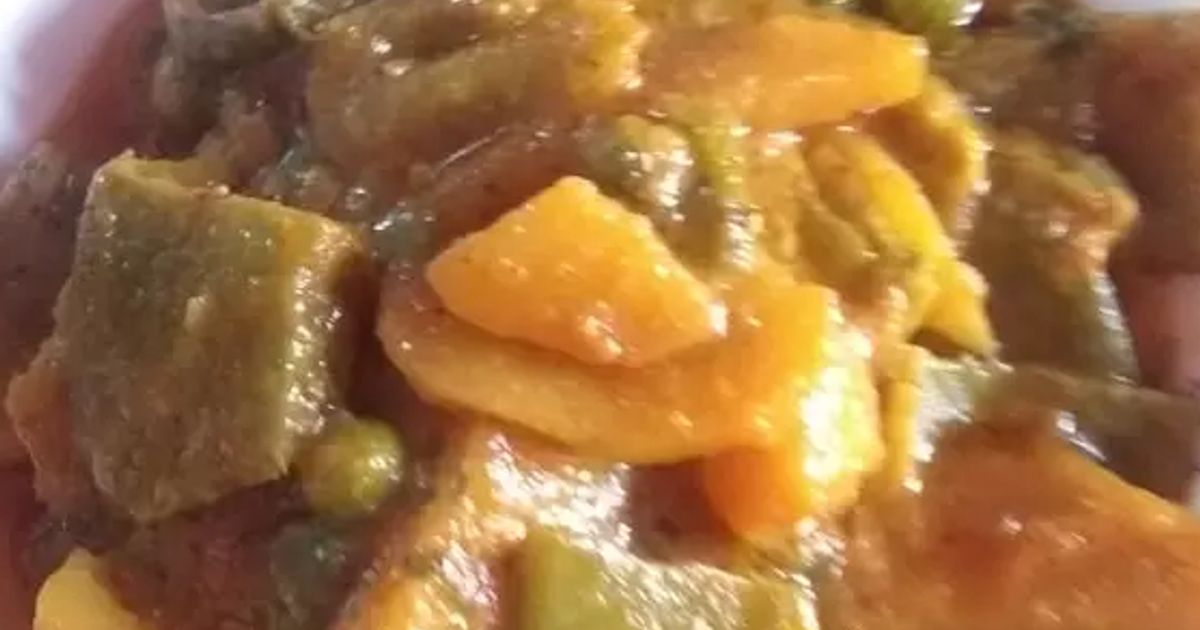 Sim Aloo Or Motor Tortari(flat Beans,Peas And Potato Curry) Recipe by ...