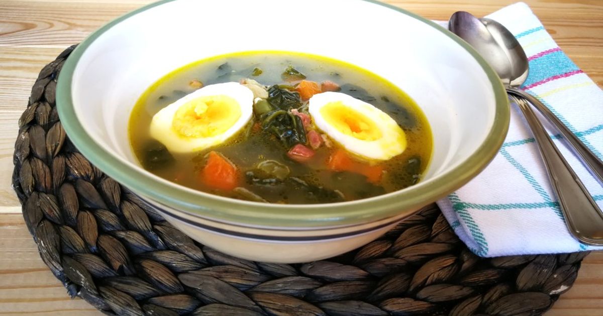 Sopa De Espinaca Fresca Con Jamón Curado Y Huevo Receta de "cocinar con ...