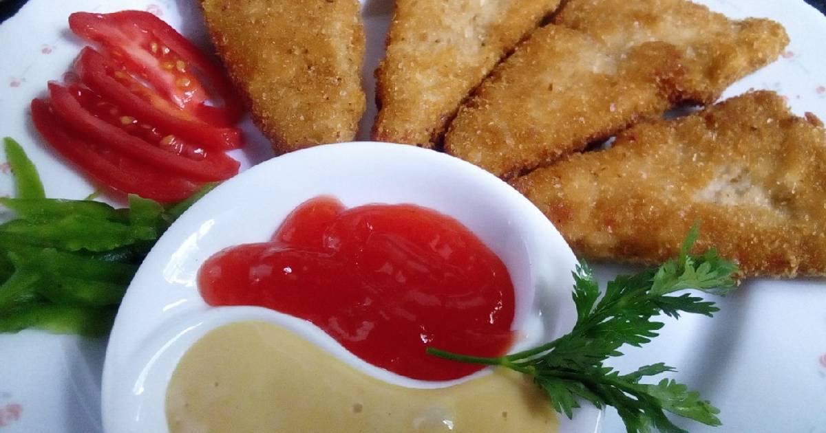 Chicken triangles with honey mustard sauce #mystablefoodcontest Recipe ...