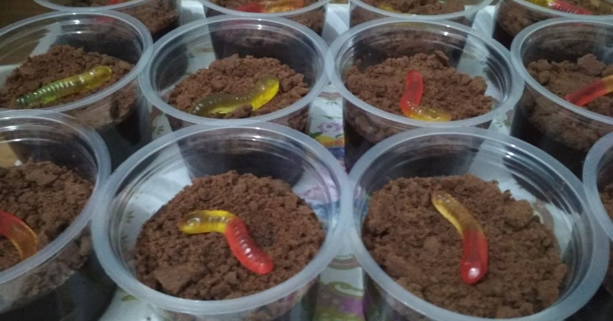 Resep Snack Anak Dirt Cups/Puding Cacing/Puding Pot oleh Dian Ionk ...