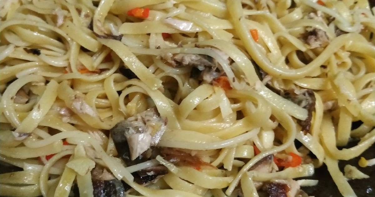 Resep Spaghetti Aglio Olio Spaghetti Ikan Pindang Oleh Mba Susi
