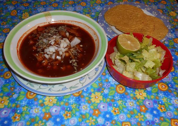 Pozole rojo de pollo Receta de cookiepili- Cookpad