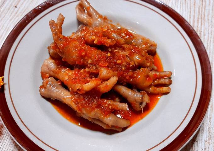 Resep Ceker mercon pedas doer bumbu simple oleh Anna Zln - Cookpad