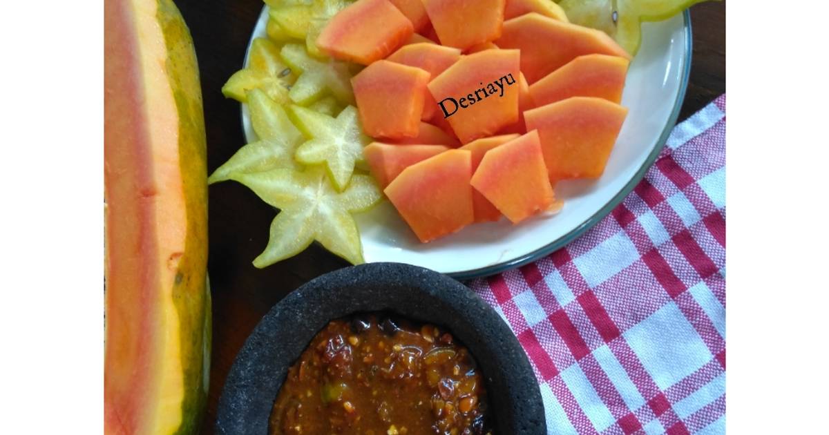 399 resep rujak buah pepaya enak dan sederhana ala rumahan - Cookpad