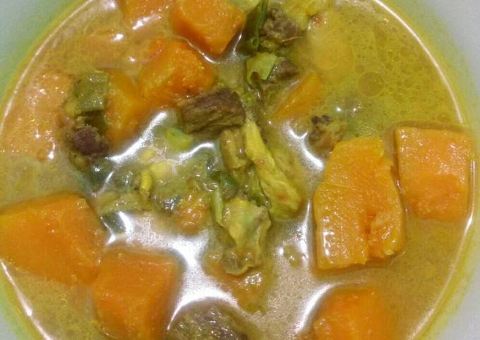 Resep Gulai Labu Kuning+Ayam+Daging Sapi oleh Alem Wandira Sembiring ...