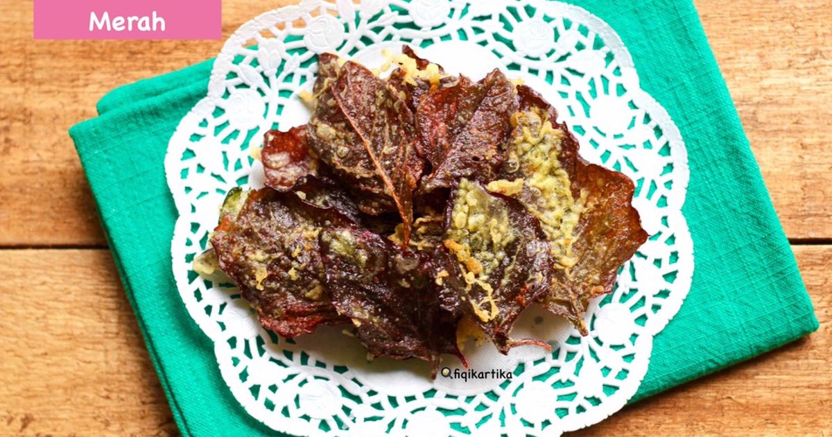 Resep Keripik Bayam Merah oleh fiqikartika - Cookpad