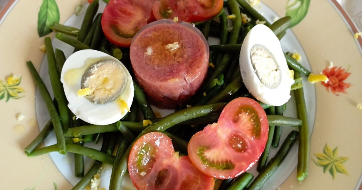 Ricetta Insalata Fredda Con Simmenthal, Fagiolini,Uova E Pomodori di ...
