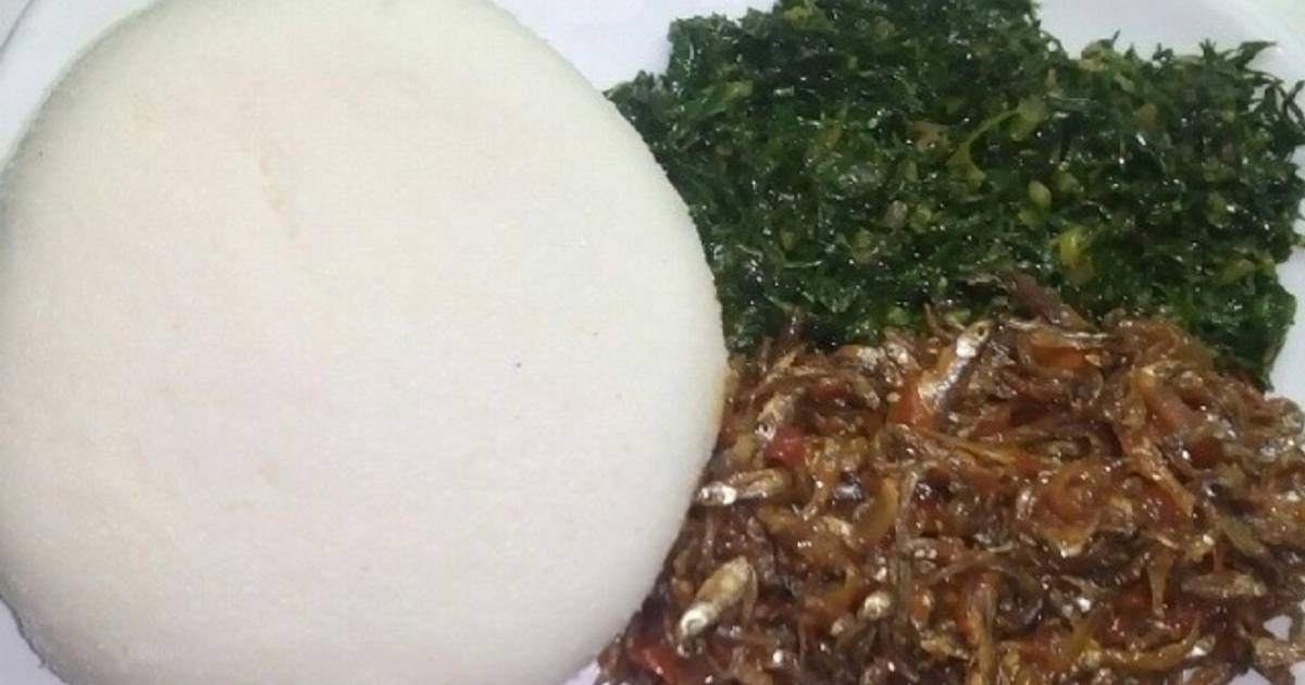 Ugali, sukuma wiki & wet-fried omena Recipe by Colin Albert - Cookpad