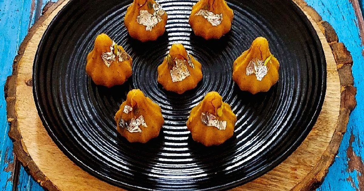 Kesar Pista Mawa Modak Recipe by Sudeshna Rajib Das - Cookpad
