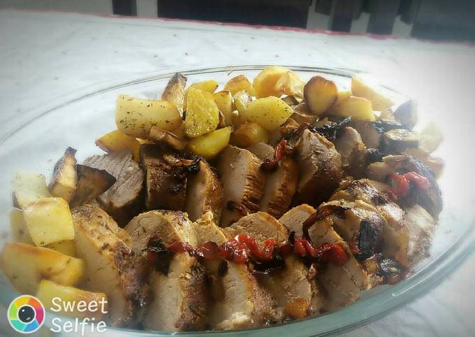 Peceto, bondiola, papas y boñatos al horno deliciosa😋 Receta de Marciia ...