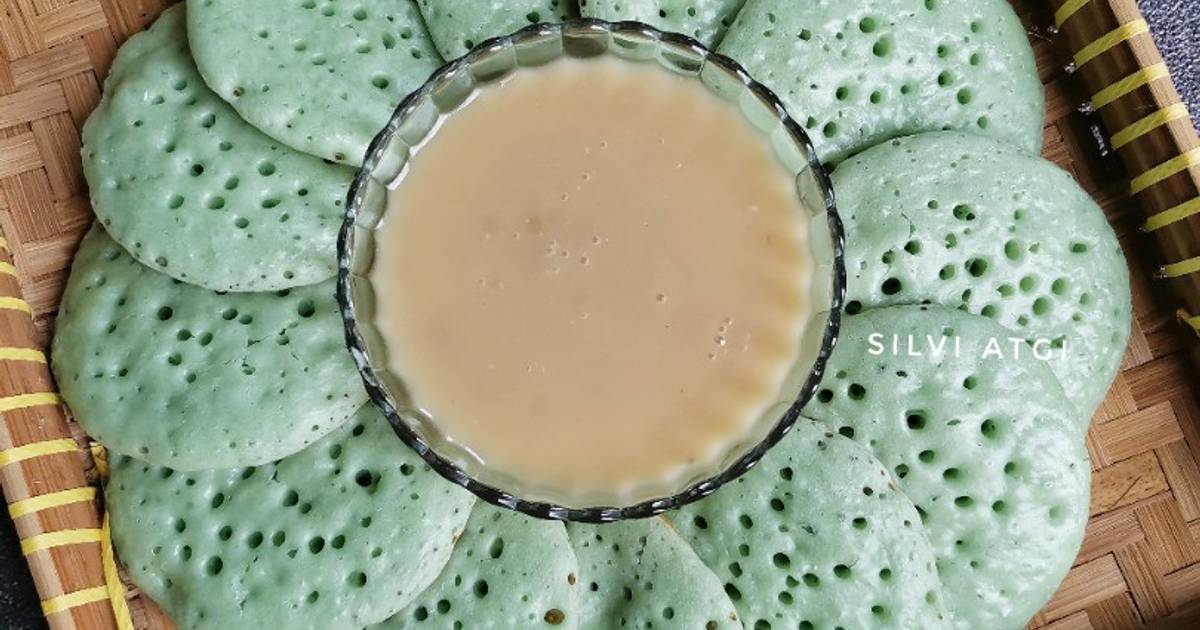 Resep Serabi Bunga Telang Kuah Kinca Gula Merah oleh Silvi Atgi Septina ...