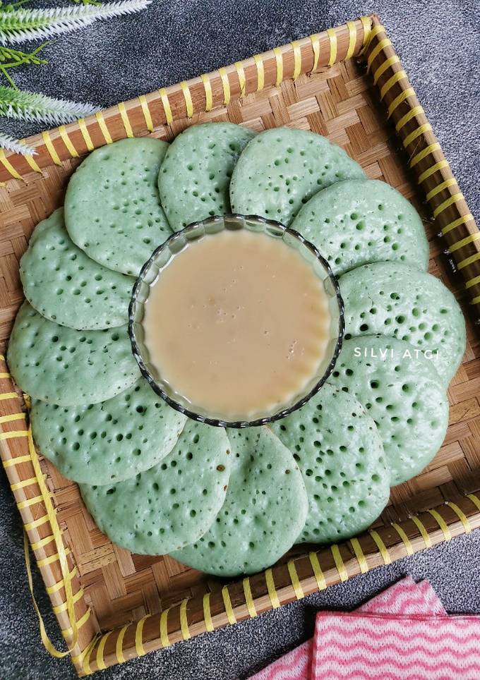 Resep Serabi Bunga Telang Kuah Kinca Gula Merah oleh Silvi Atgi Septina ...