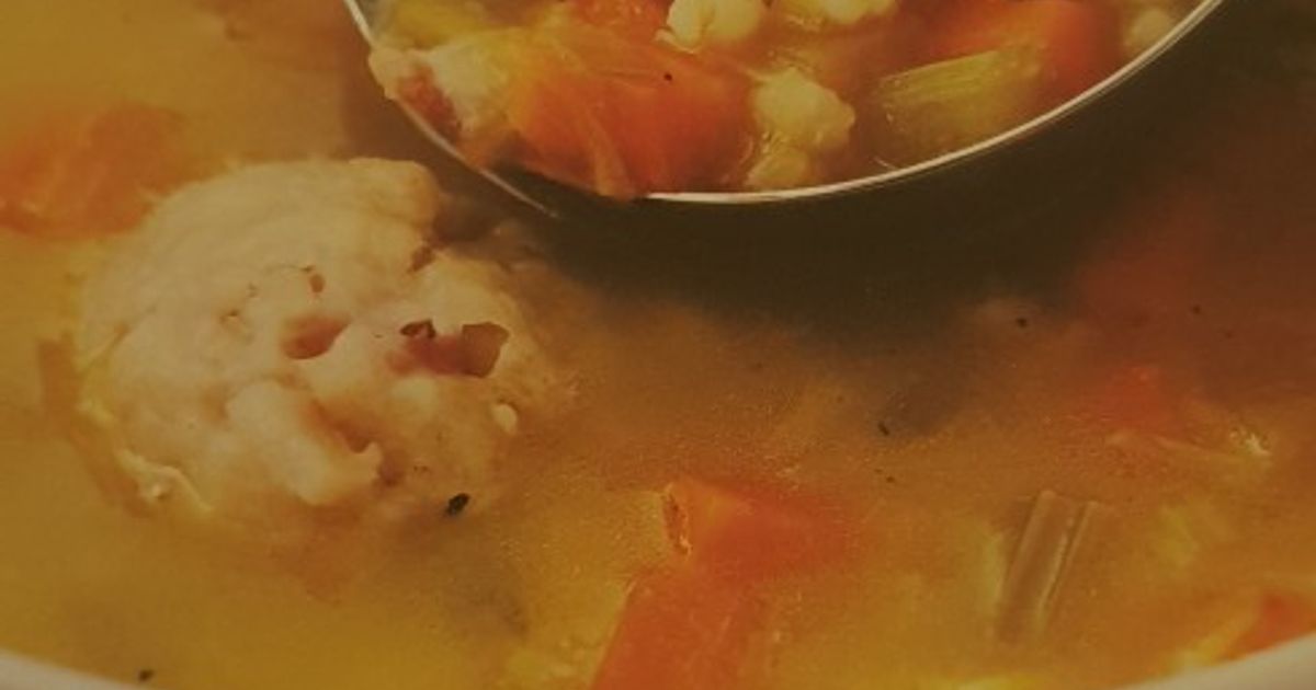 Slow Cooker Vegetable Broth With Mini Bacon Dumplings Recipe by Sinead ...