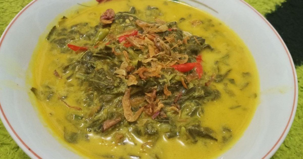 Resep Sayur Daun Singkong Simpel / Daun Singkong / Opor Daun Singkong ...