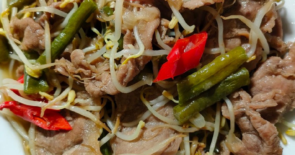 130 resep daging slice tumis kacang panjang enak dan mudah - Cookpad