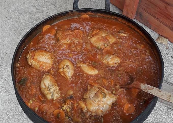 Pollo al disco de arado Receta de Miguel - Cookpad