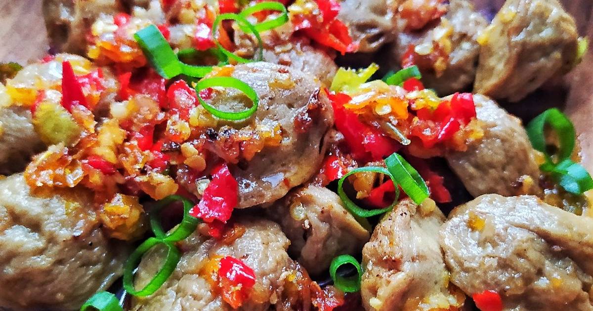 Resep Bakso Penyet Mercon oleh dapur ade - Cookpad