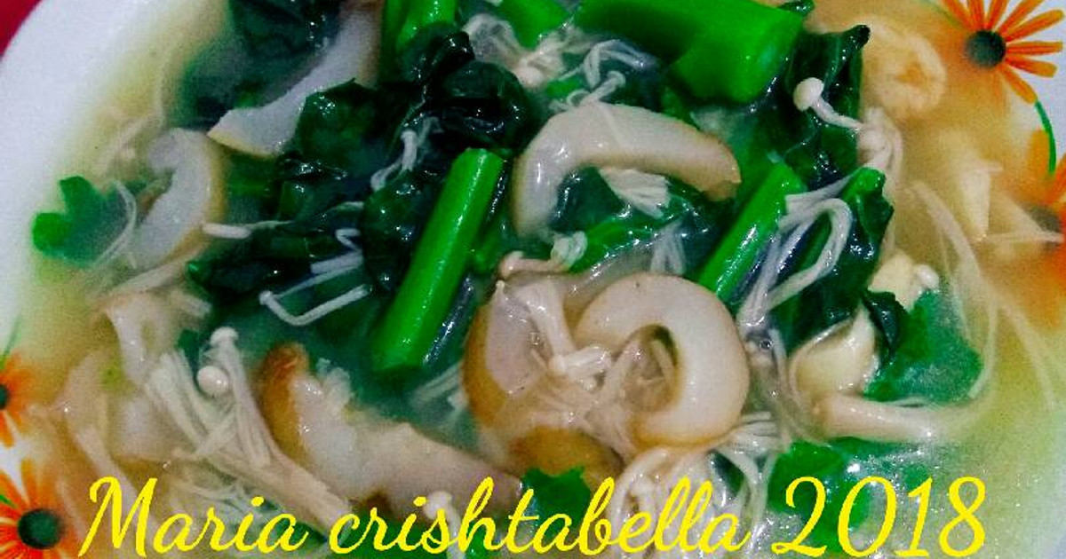 Resep Cah Jamur Enoki,Kailan&Haisom oleh maria crishtabella - Cookpad